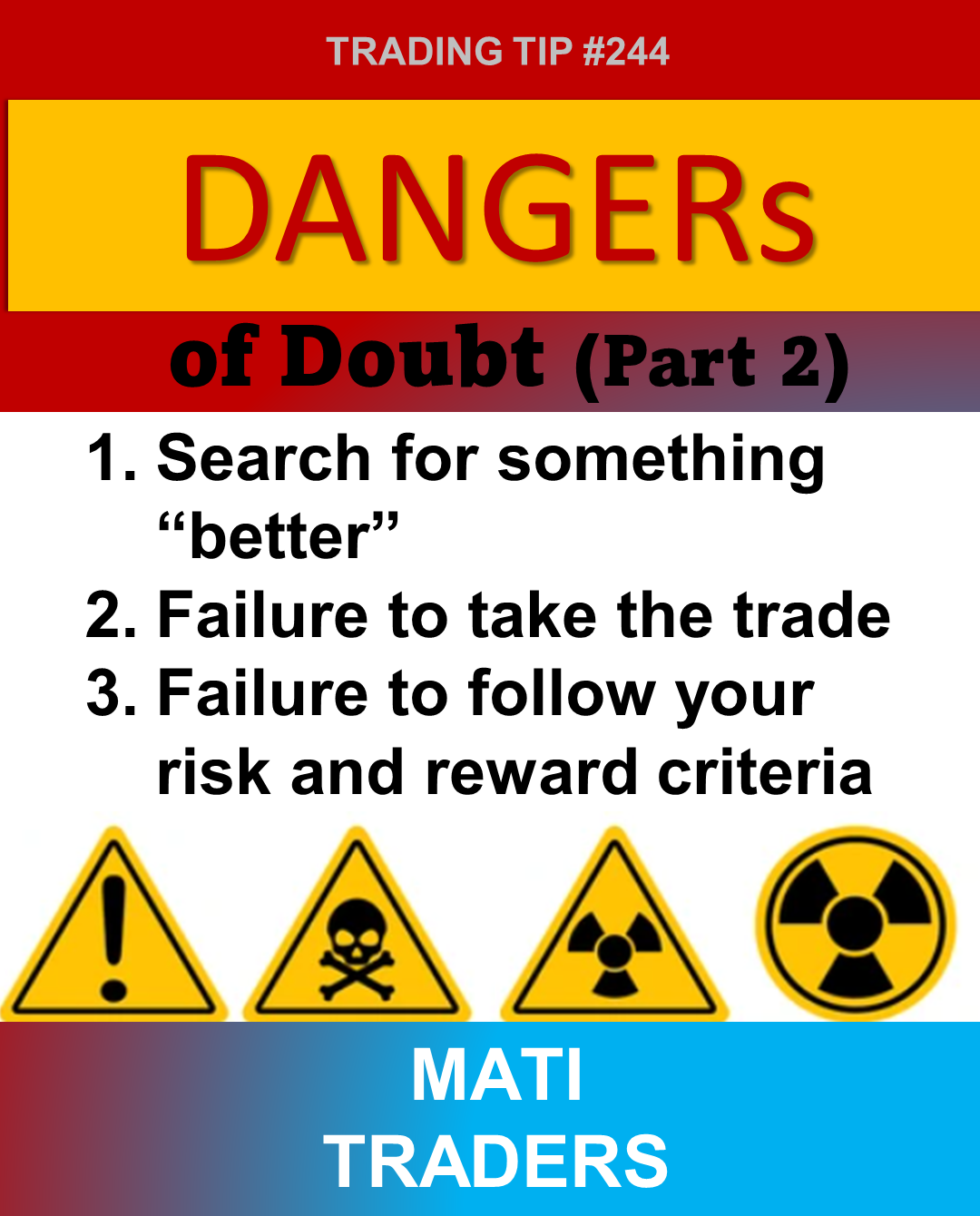 3 Dangers of Trading DOUBT (Part 2) | MATI Trader